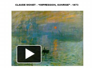 CLAUDE MONET presentation | free to view