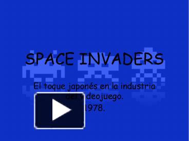SPACE INVADERS presentation | free to download