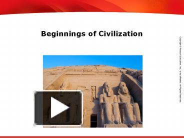 Beginnings of Civilization presentation | free to view