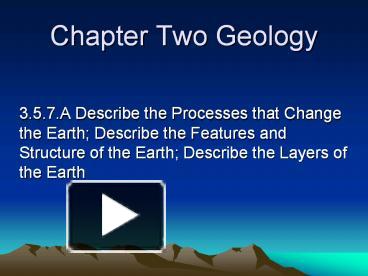 PPT – Chapter Two Geology PowerPoint presentation | free to view - id ...