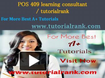 PPT – POS 409 Academic professor / Tutorialrank.com PowerPoint presentation | free to download ...