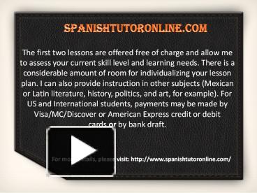 PPT – Spanish online classes PowerPoint presentation | free to download ...