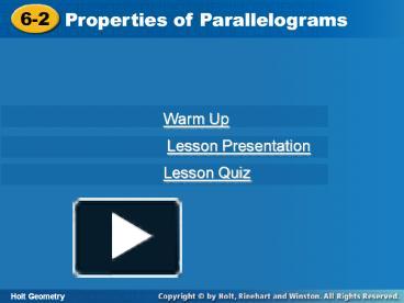 Properties of Parallelograms presentation | free to download