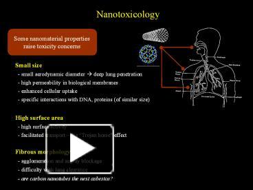 Nanotoxicology presentation | free to download