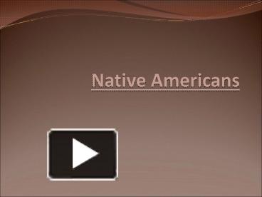 Native Americans presentation | free to download
