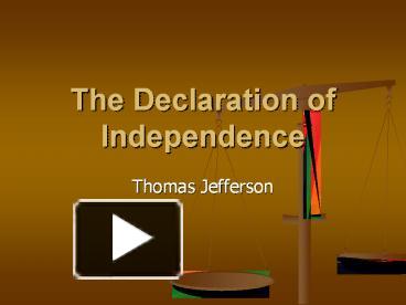 The Declaration of Independence presentation | free to download
