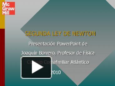 SEGUNDA LEY DE NEWTON presentation | free to download