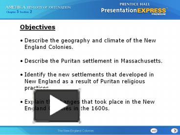 PPT – The New England Colonies PowerPoint presentation | free to ...