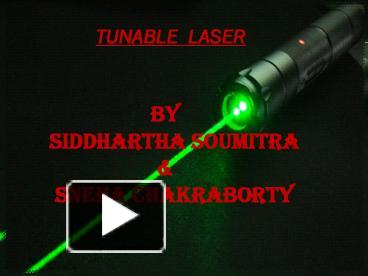 Tunable Laser presentation | free to download