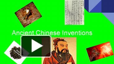 Ancient Chinese Inventions presentation | free to view