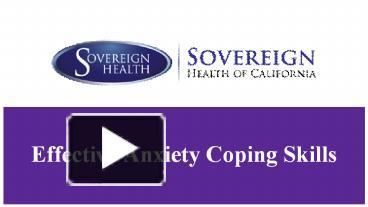 Effective Anxiety Coping Skills presentation | free to download