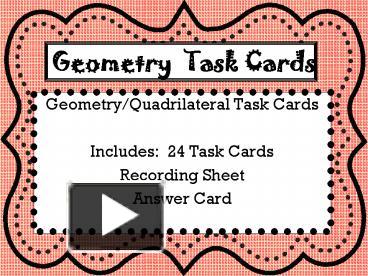 PPT – Geometry Task Cards PowerPoint presentation | free to download ...