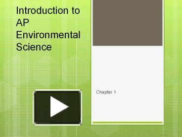 PPT – Introduction to AP Environmental Science PowerPoint presentation ...