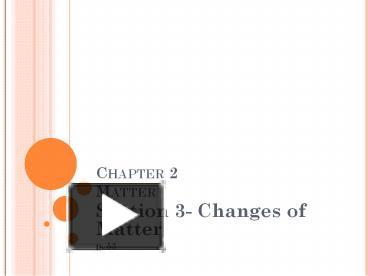 Chapter 2 Matter presentation | free to download