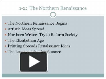 1-2: The Northern Renaissance presentation | free to download