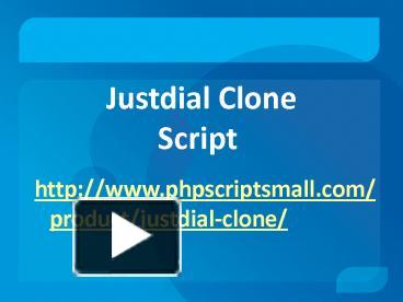Justdial Script presentation | free to download