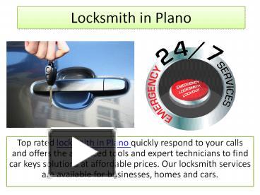 PPT – Locksmith in Plano TX (1) PowerPoint presentation | free to download - id: 811bc7-Yjk2O