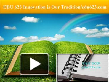 PPT – EDU 623 Innovation is Our Tradition/edu623.com PowerPoint presentation | free to download ...