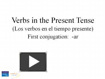 Present tense, -ar verbs presentation | free to download