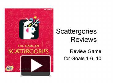 PPT – Scattergories Reviews PowerPoint presentation | free to download ...