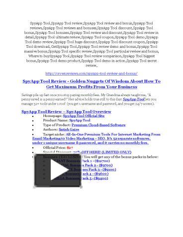 PPT – SpyApp Tool review & huge +100 bonus items PowerPoint presentation | free to download - id ...