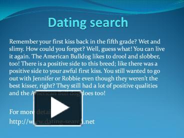 PPT – dating search PowerPoint presentation | free to download - id ...