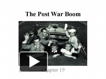 PPT – The Post War Boom PowerPoint presentation | free to download - id ...