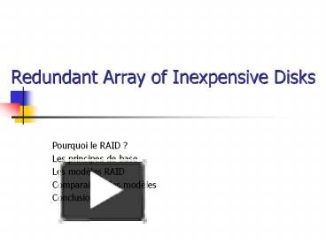 PPT – Redundant Array of Inexpensive Disks PowerPoint presentation | free to download - id ...