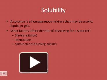 Solubility presentation | free to download