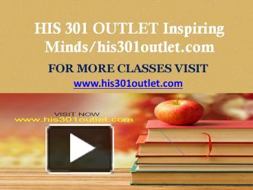 PPT – HIS 301 OUTLET Inspiring Minds/his301outlet.com PowerPoint presentation | free to download ...