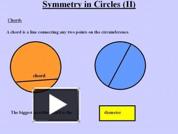 PPT – Symmetry in Circles (II) PowerPoint presentation | free to ...