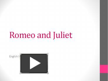 Romeo and Juliet presentation | free to download
