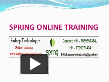 PPT – Spring Online Training in hyderabad|online spring training from india PowerPoint ...