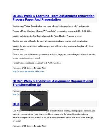 PPT – OI 361 UOP Course Tutorial,OI 361 UOP Tutorial,OI 361 UOP ...