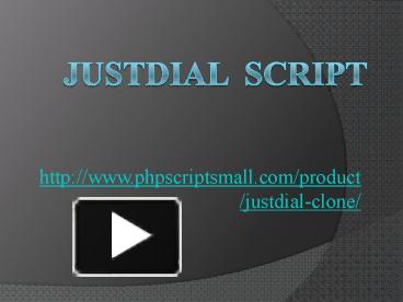 Justdial Script presentation | free to download