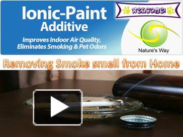Ionic Paint Additive for Smoke Odor Eliminator presentation | free to download