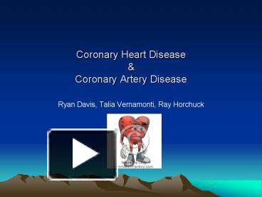 PPT – Coronary Heart Disease PowerPoint presentation | free to view ...