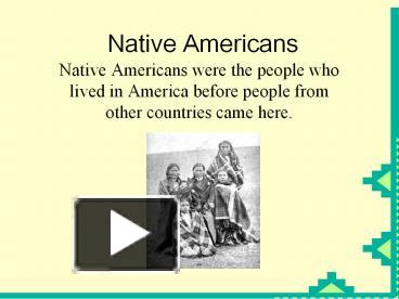 Native Americans presentation | free to download