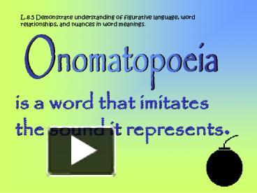 PPT – Onomatopoeia PowerPoint presentation | free to download - id ...