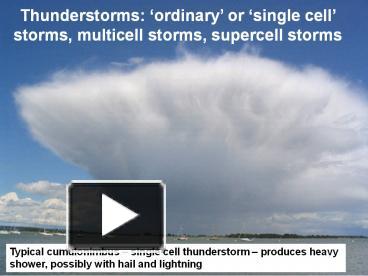 Thunderstorms: presentation | free to download