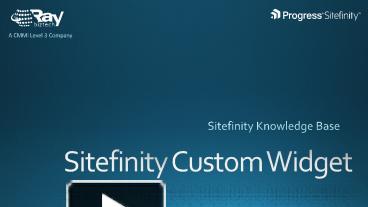 Sitefinity Custom Widgets presentation | free to download