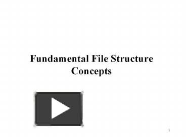 Fundamental File Structure Concepts presentation | free to download