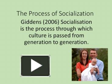 The Process of Socialization presentation | free to download