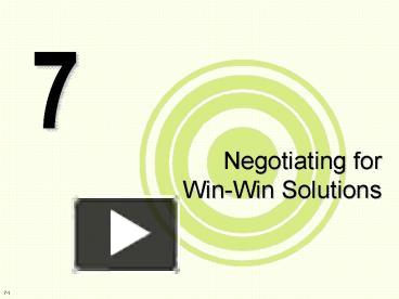 PPT – Negotiating for Win-Win Solutions PowerPoint presentation | free ...