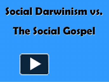 Social Darwinism vs. presentation | free to view