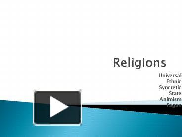 PPT – Religions PowerPoint presentation | free to download - id: 83bcb2 ...
