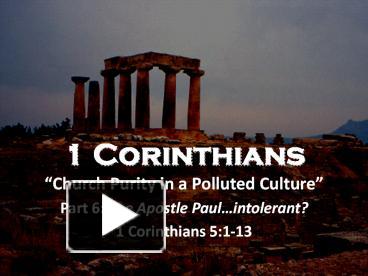 1 Corinthians presentation | free to view