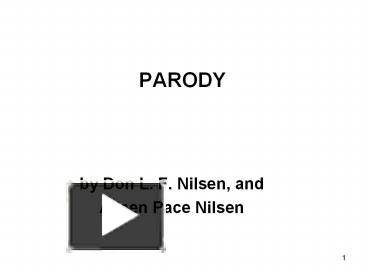 PARODY presentation | free to download