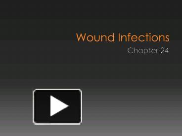 Wound Infections presentation | free to view