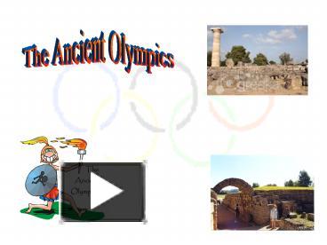 The Ancient Olympics presentation | free to download